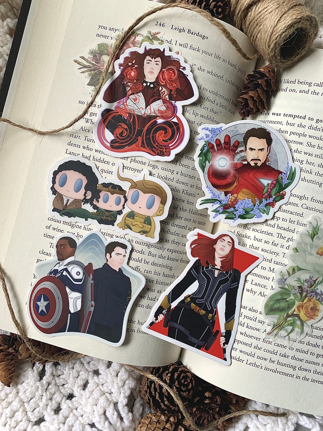 Marvel Stickers | Scarlet Witch | Iron Man | Falcon and the Winter ...
