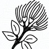 Seamless Pattern Ohia Lehua Lei | Curve Flower Png | Svg Cut File | Lei ...
