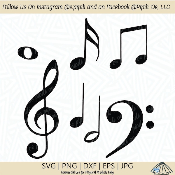 Musical Notes Svg - Etsy