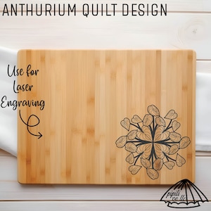 Anthurium Quilt Design SVG - Anthurium SVG - Hawaiian Quilt JPG ...