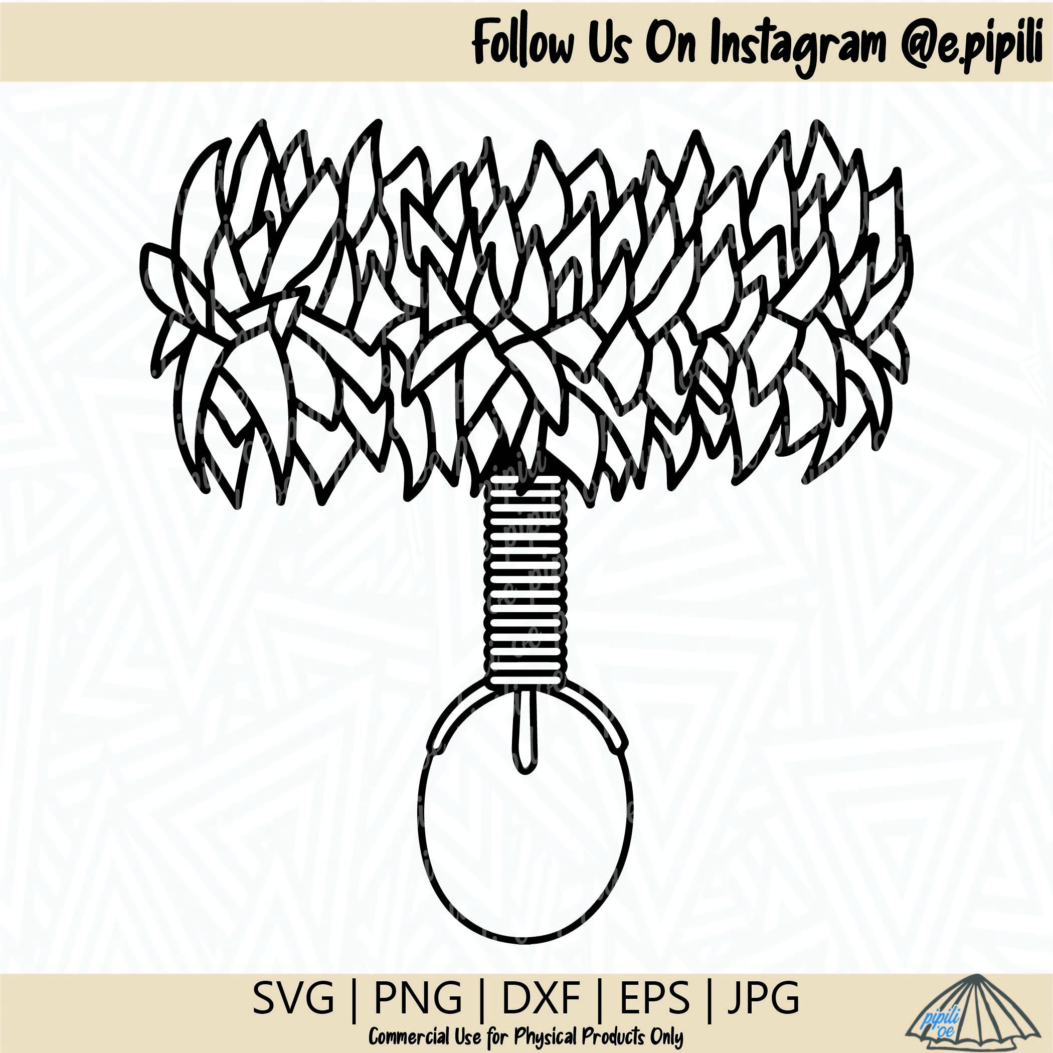 Hand Drawn Uliuli SVG Hula SVG Hawaii SVG Uliuli Clip | Etsy