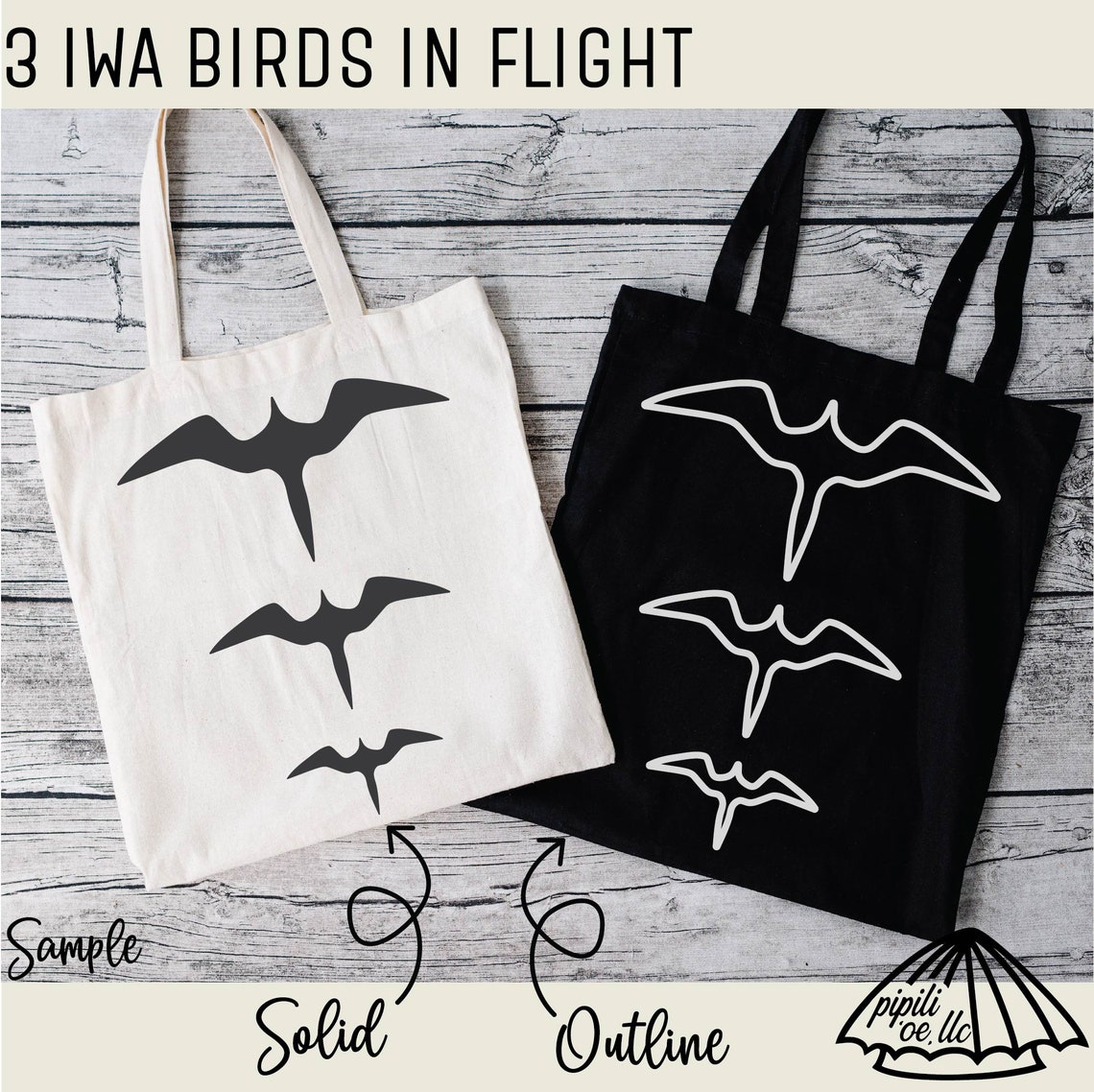 3 Iwa Birds in Flight SVG - Iwa Bird SVG - Bird Silhouette SVG - Hawaii ...