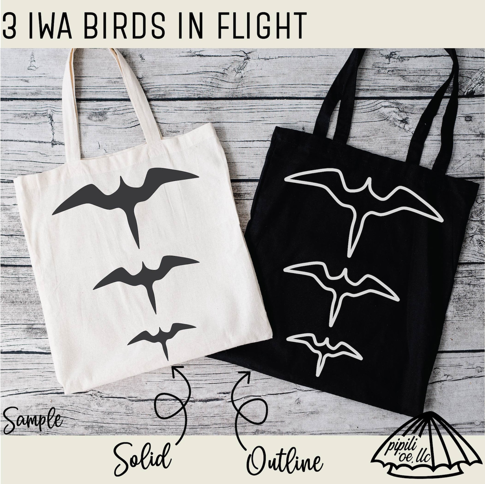 3 Iwa Birds in Flight SVG - Iwa Bird SVG - Bird Silhouette SVG - Hawaii ...