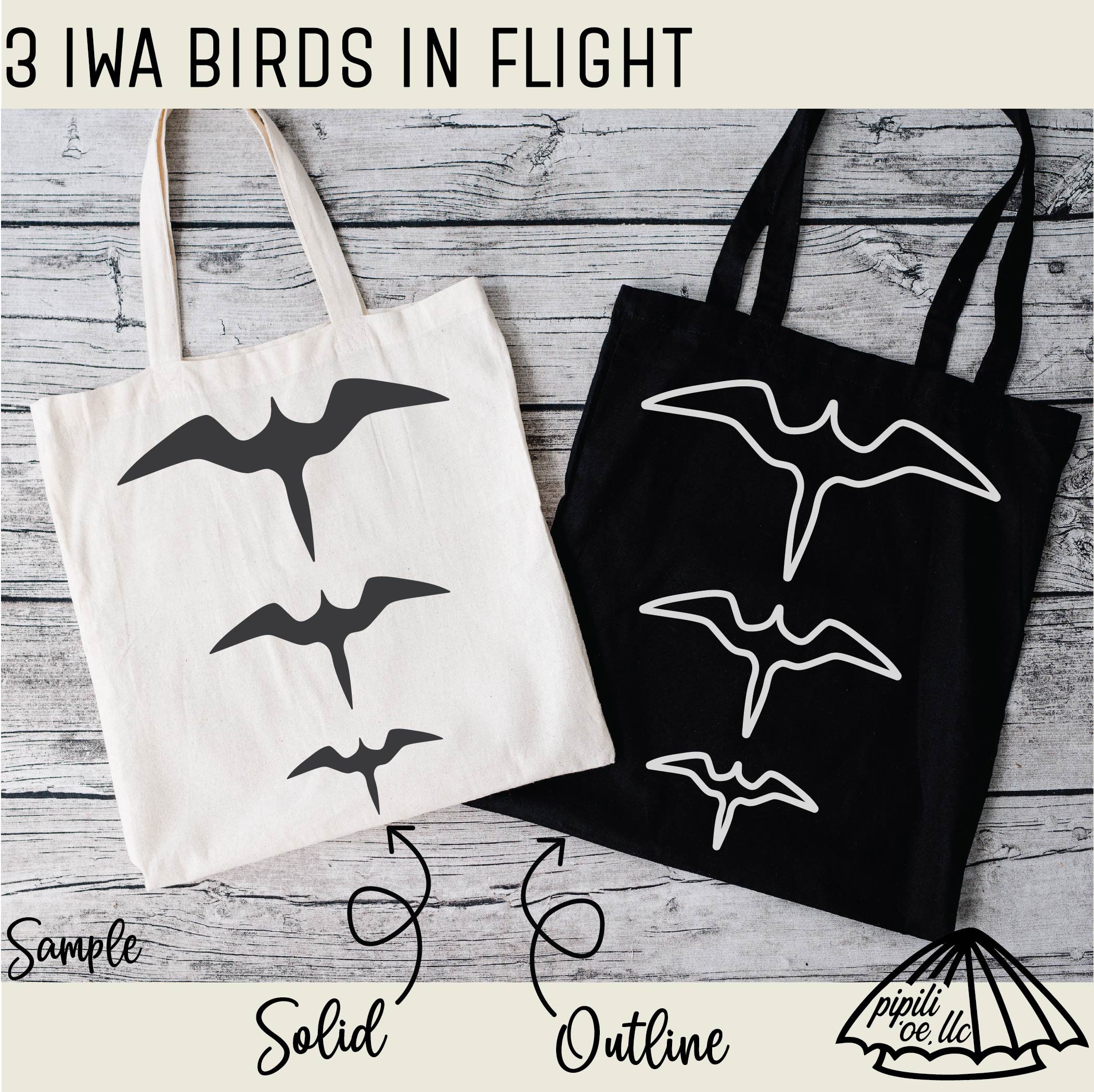 3 Iwa Birds in Flight SVG - Iwa Bird SVG - Bird Silhouette SVG - Hawaii ...