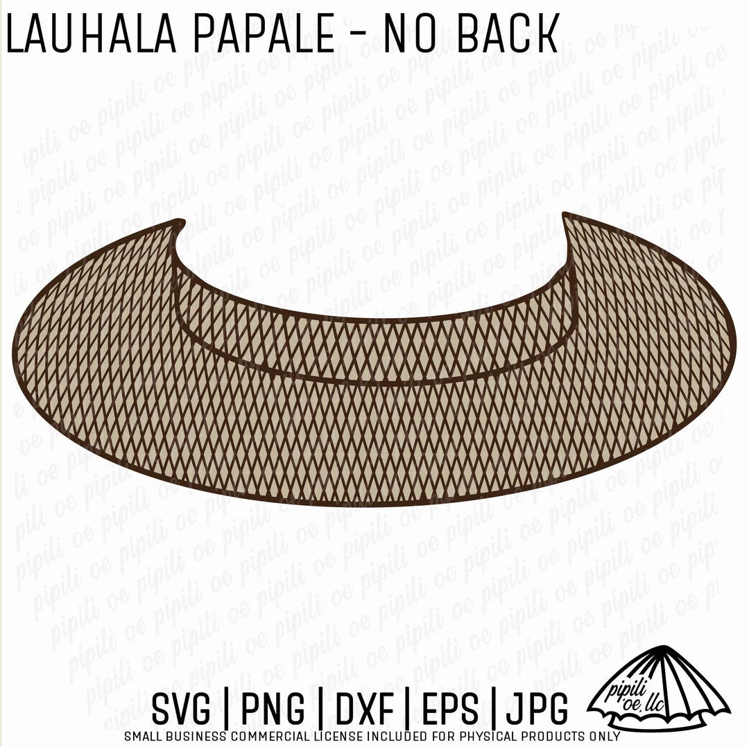 Lauhala Papale - Hat No Back SVG - Lauhala Hat SVG - Digital Download ...