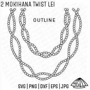 2 Mokihana Twist Lei SVG - Hawaii SVG - Kauai Lei SVG - Mokihana Lei ...