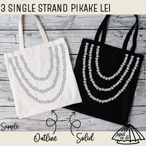 3 Single Strand Pikake Lei SVG - Pikake Lei Clip Art - Hawaii Lei PNG ...