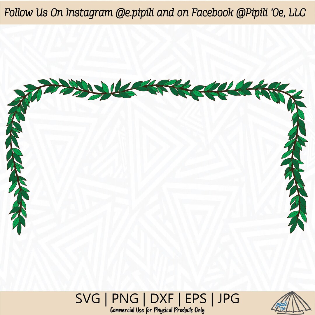 Maile Draped Lei SVG - Maile Lei SVG - Wedding Lei SVG - Hawaii Svg ...