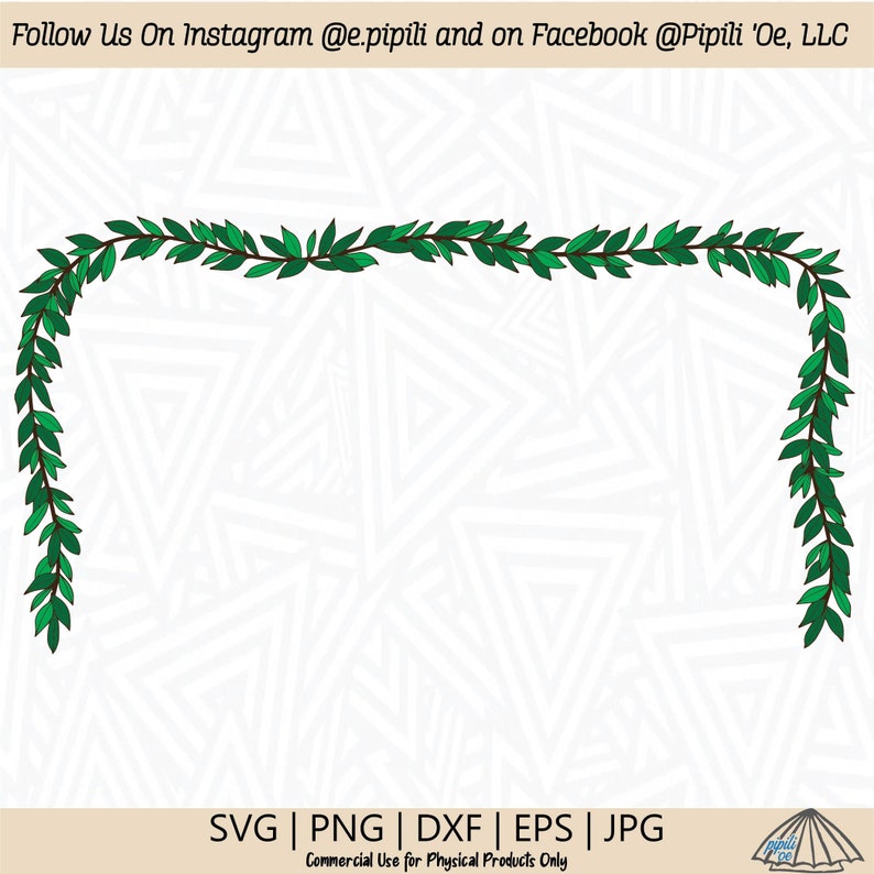 Maile Draped Lei SVG - Maile Lei SVG - Wedding Lei SVG - Hawaii Svg ...
