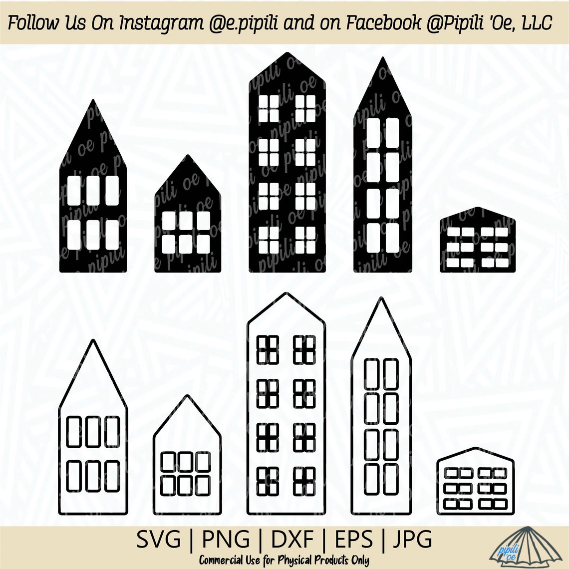 House Shapes SVG House SVG House Clip Art Digital | Etsy