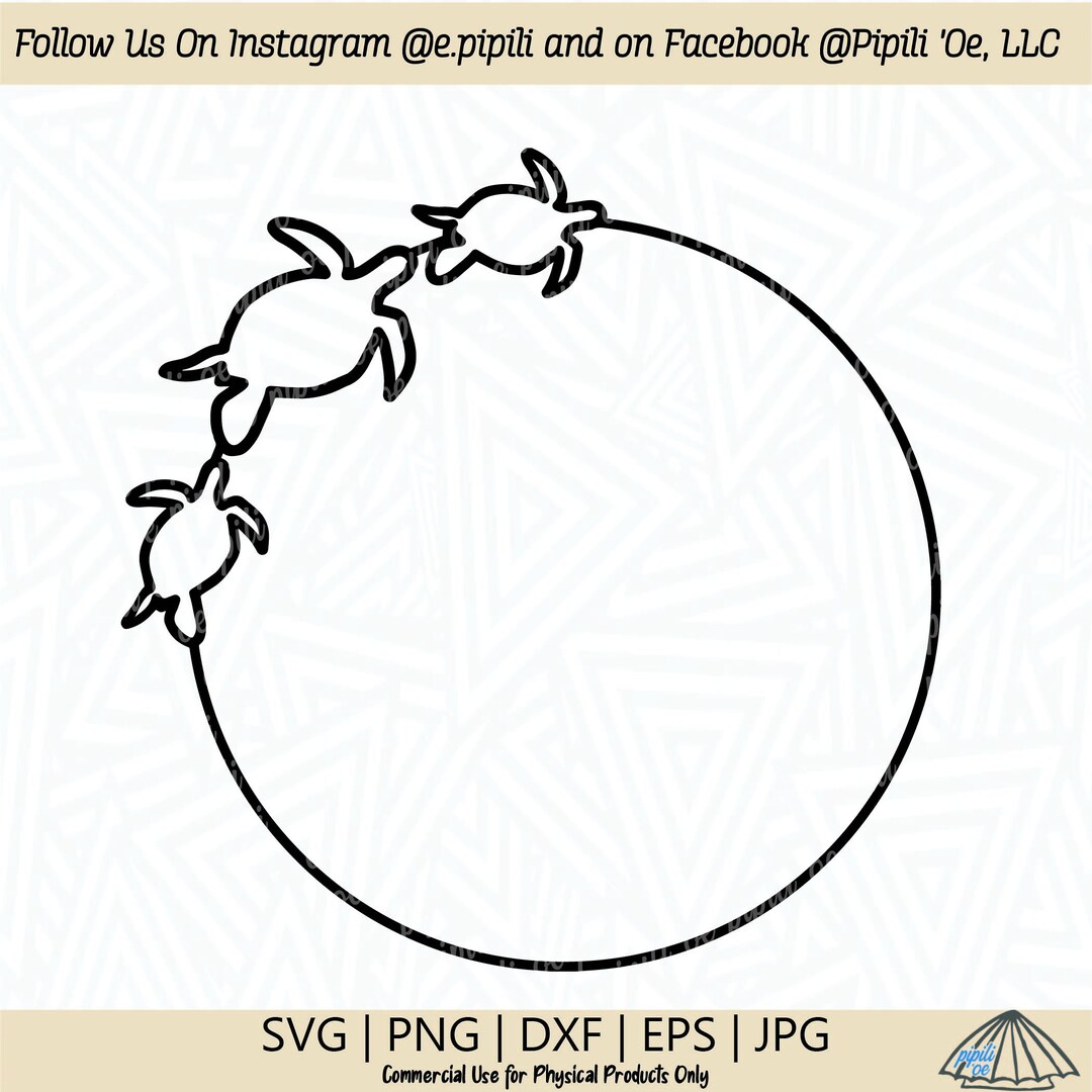 Turtle Circle Frame SVG - Turtle SVG - Circle Frame SVG - Wreath Svg ...