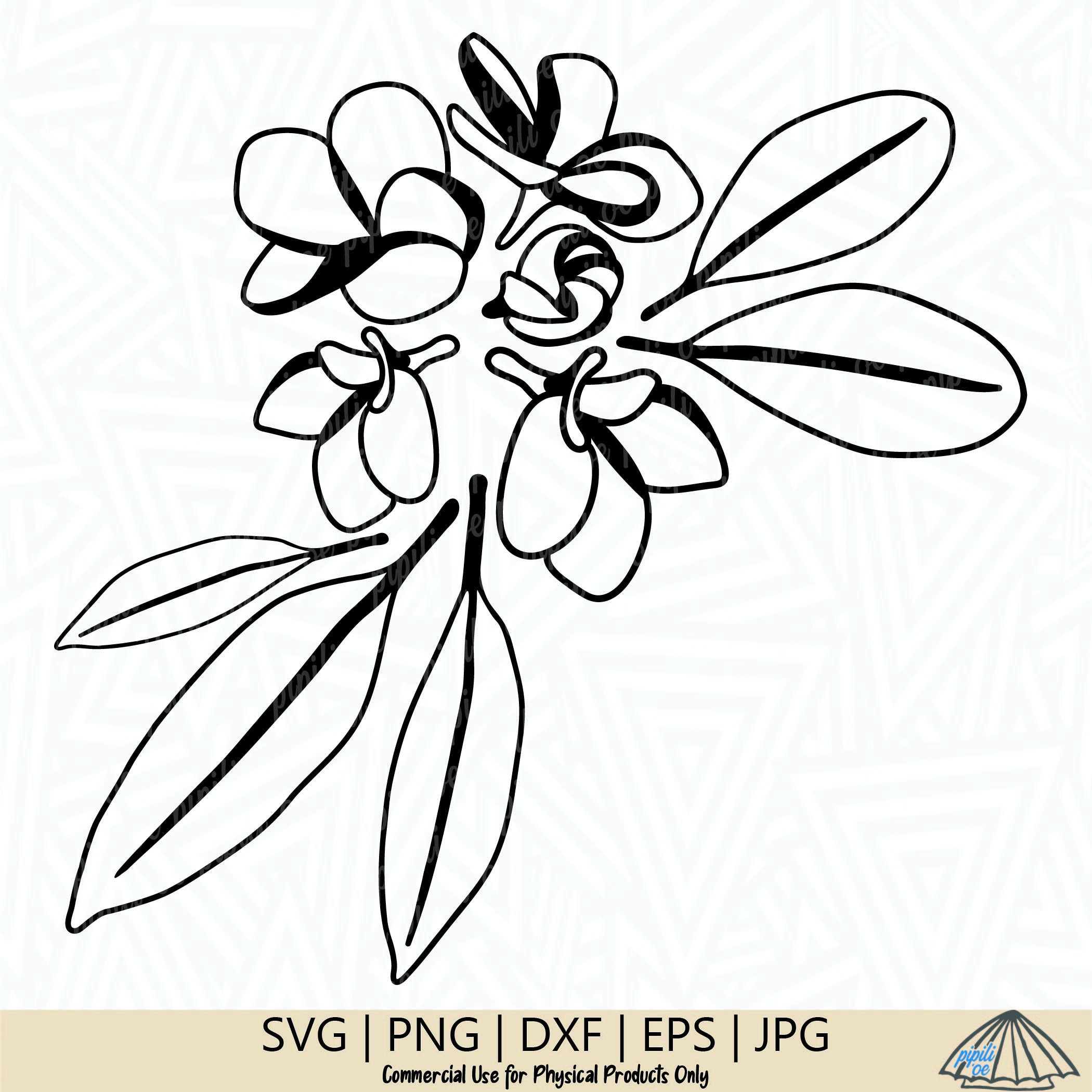 Plumeria SVG Plumeria Plant SVG Flower SVG Plant Svg - Etsy