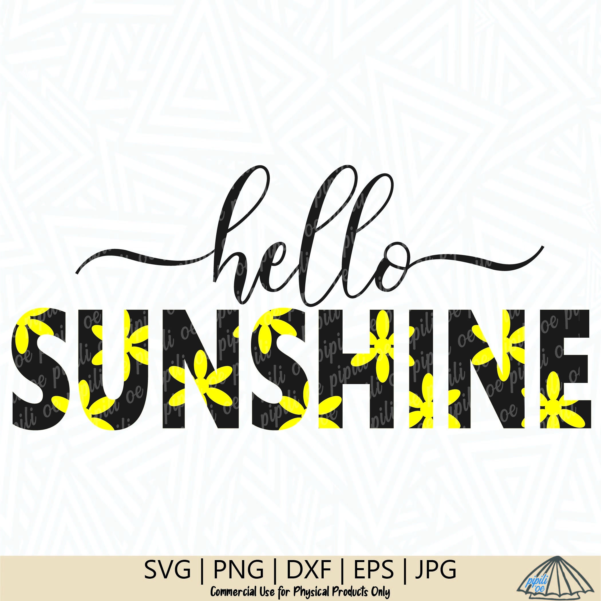 Hello Sunshine SVG - Sayings SVG - Hello Sunshine Cut File - Hello ...