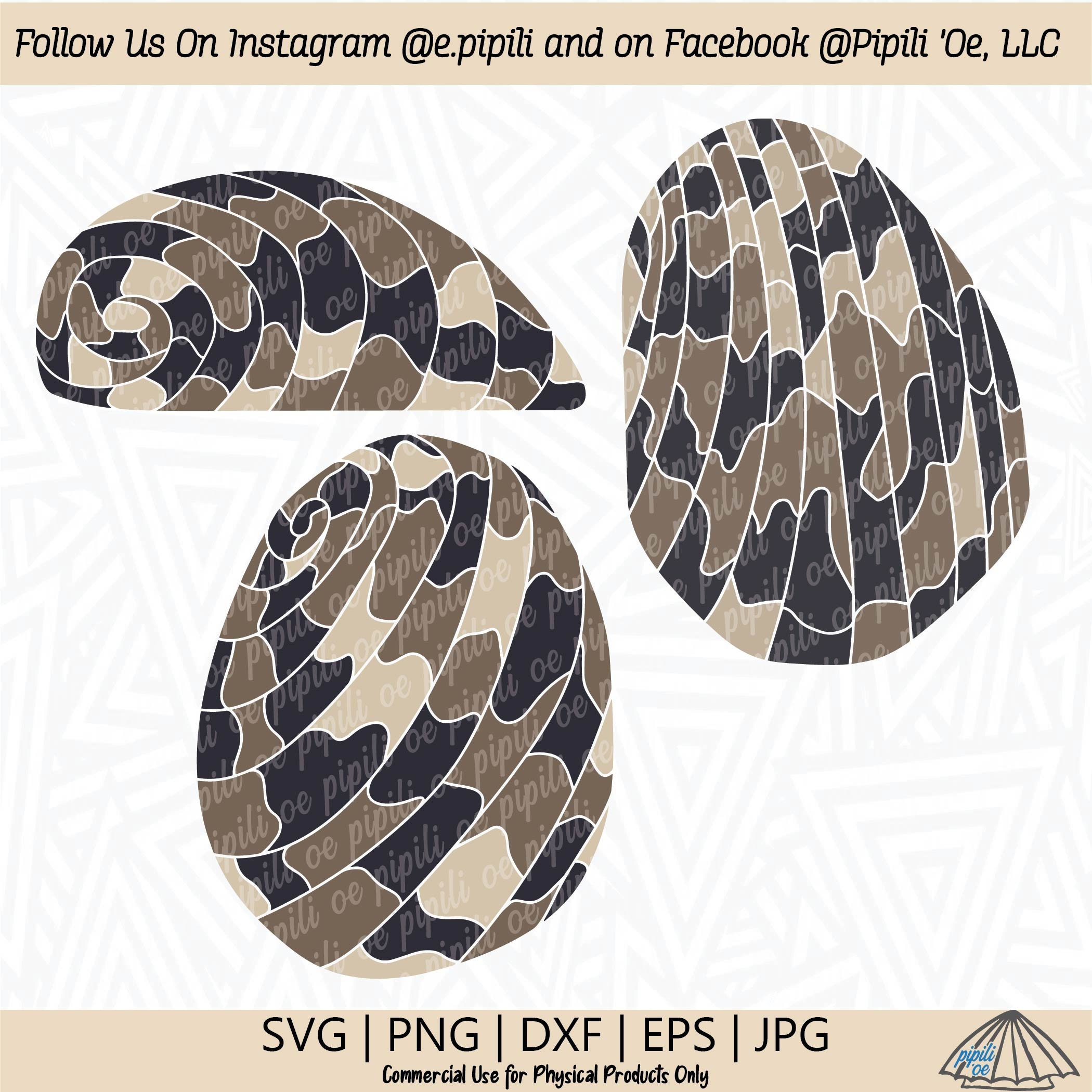 Kupe'e Shells SVG Kupe'e Shell Clip Art Shell SVG - Etsy