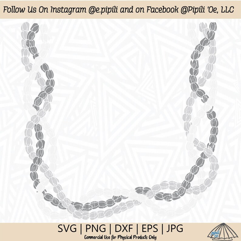 Pikake Multi Strand Lei SVG - Pikake Lei SVG - Pikake SVG - Digital ...