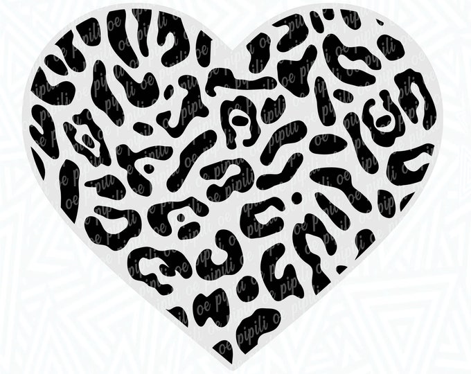 Leopard Print Heart SVG, Heart SVG, Leopard Print SVG, File for Cricut ...