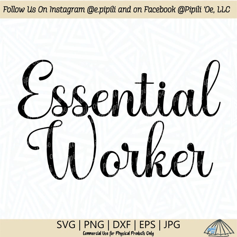 Essential Worker Svg - Etsy
