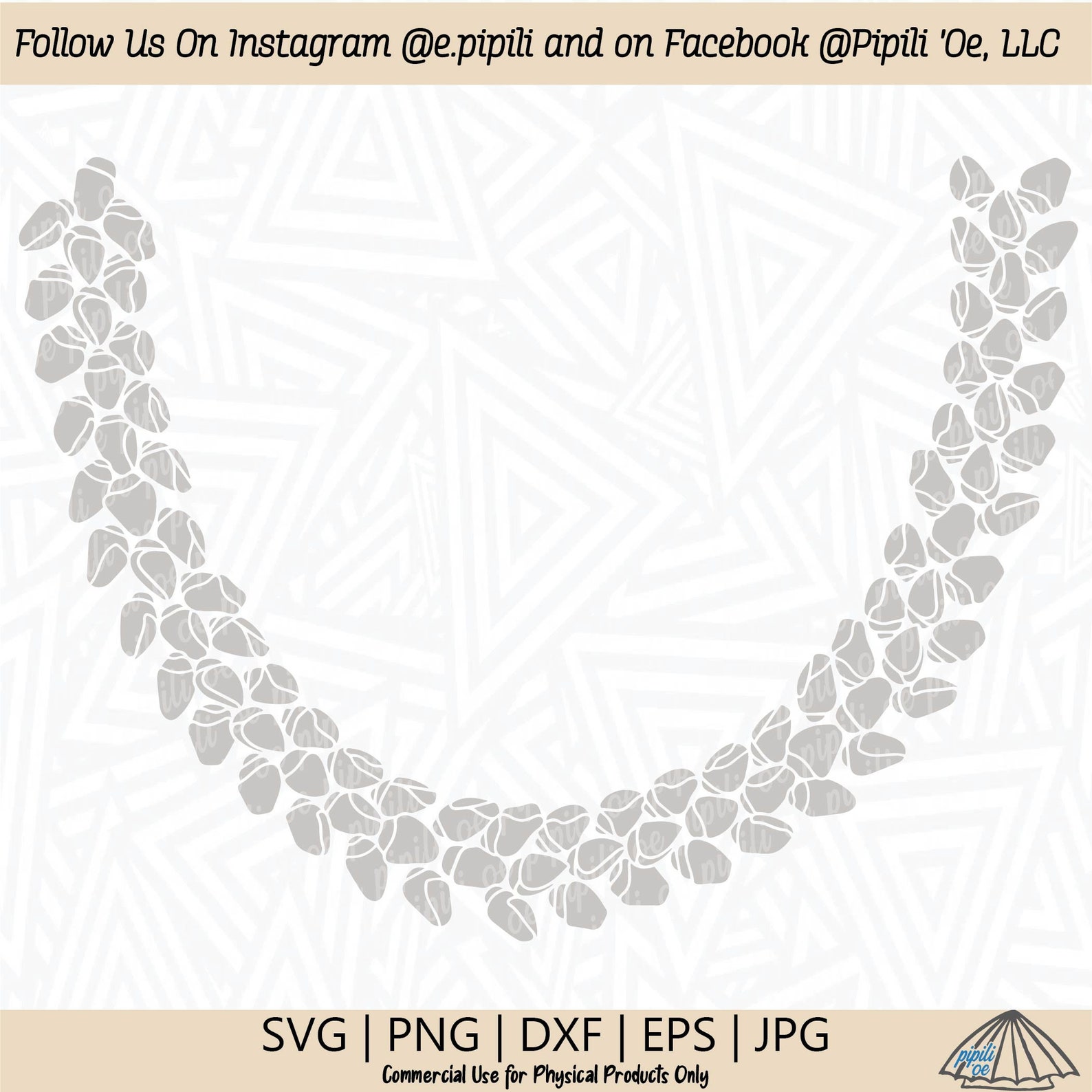 Niihau Shell Lei SVG - Niihau Shell Necklace Cut File - Digital ...