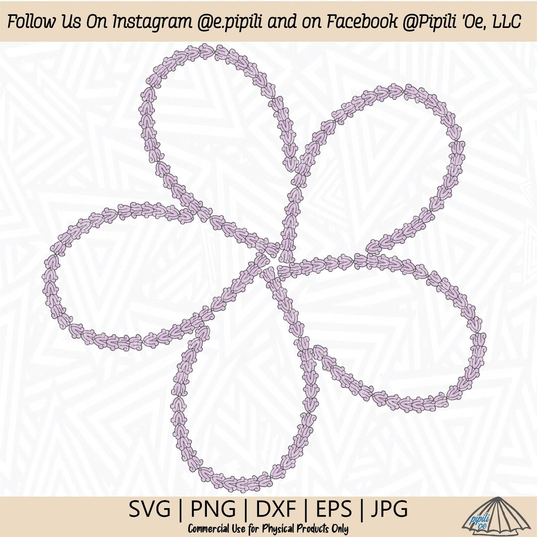Crown Flower Lei Flower SVG - Crown Flower SVG - Digital Download - Pua ...