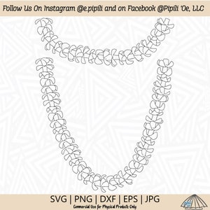 Puakenikeni Lei Front and Back SVG Puakenikeni Lei SVG Puakenikeni ...