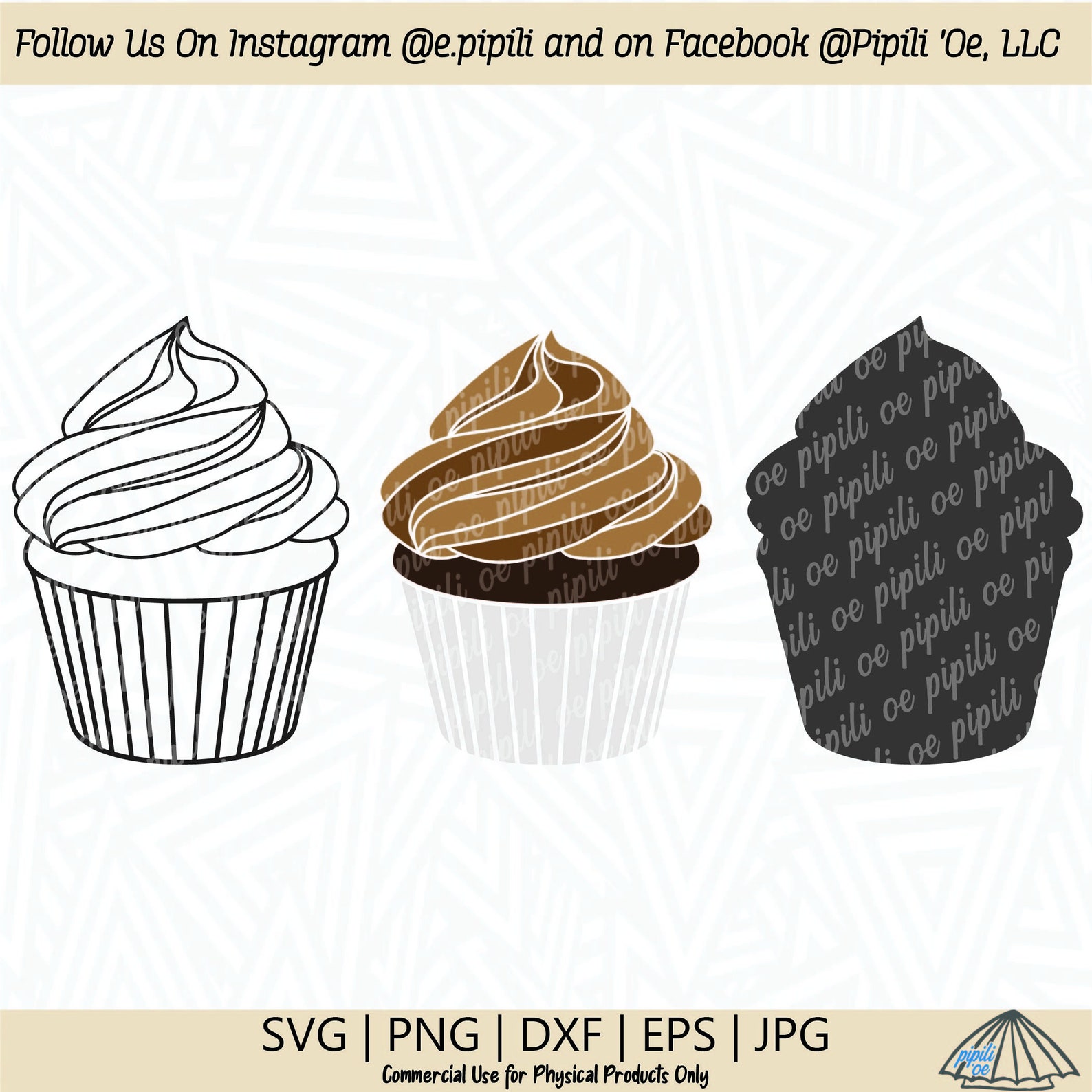 Cupcakes SVG - Cupcakes Clip Art - Cupcakes PNG - Digital Download ...