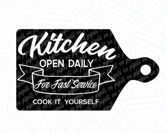 Kitchen Open Daily Svg | Etsy