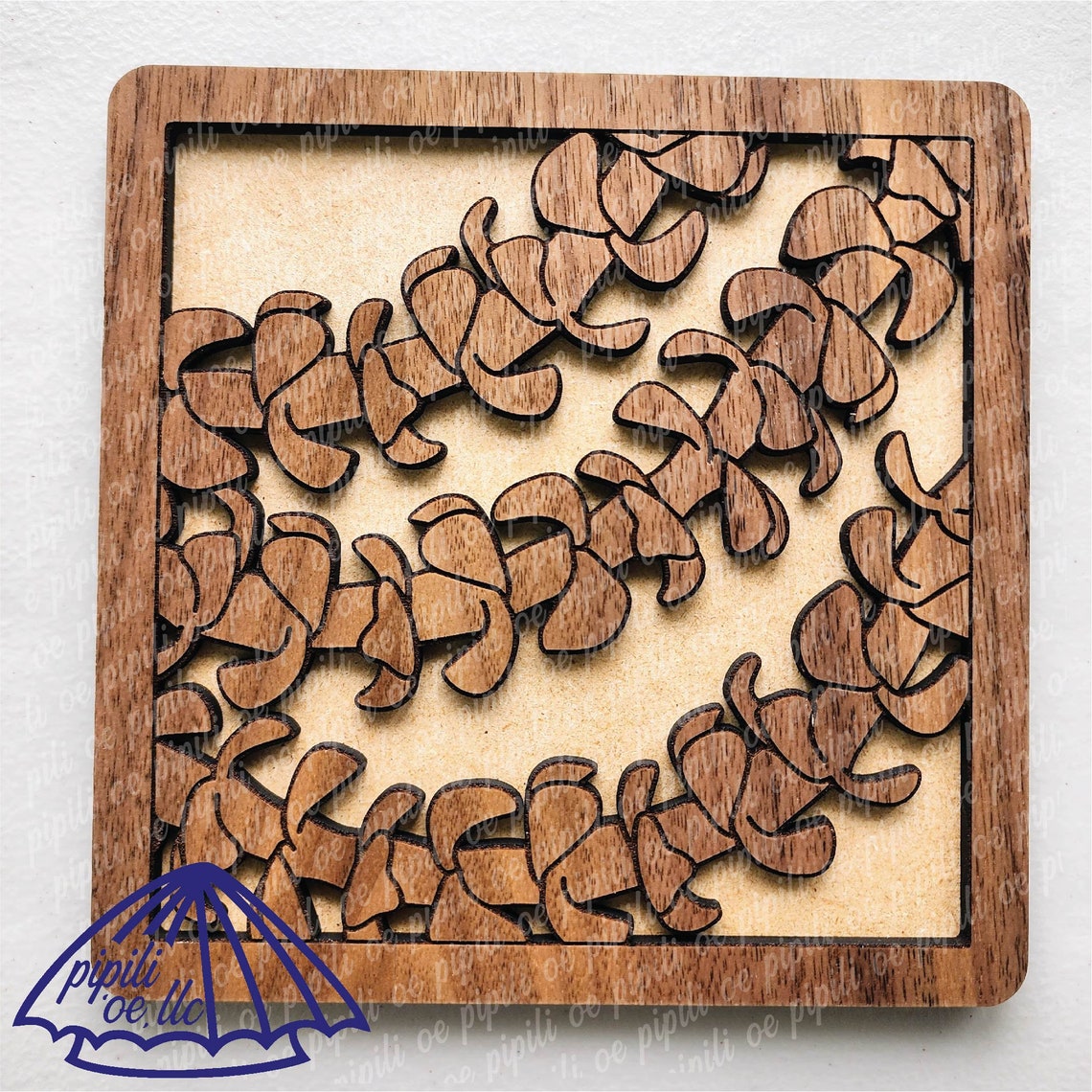 Puakenikeni Lei Wall Art Laser SVG Puakenikeni Cut File - Etsy