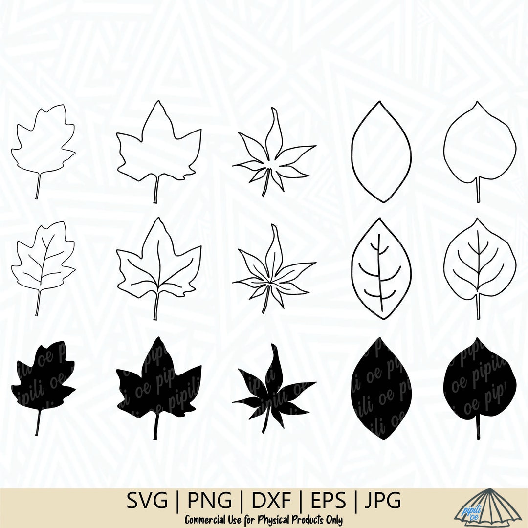 Leaves Bundle SVG Leaves SVG Bundle SVG Leaves Clip Art Leaf Svg Leaf ...