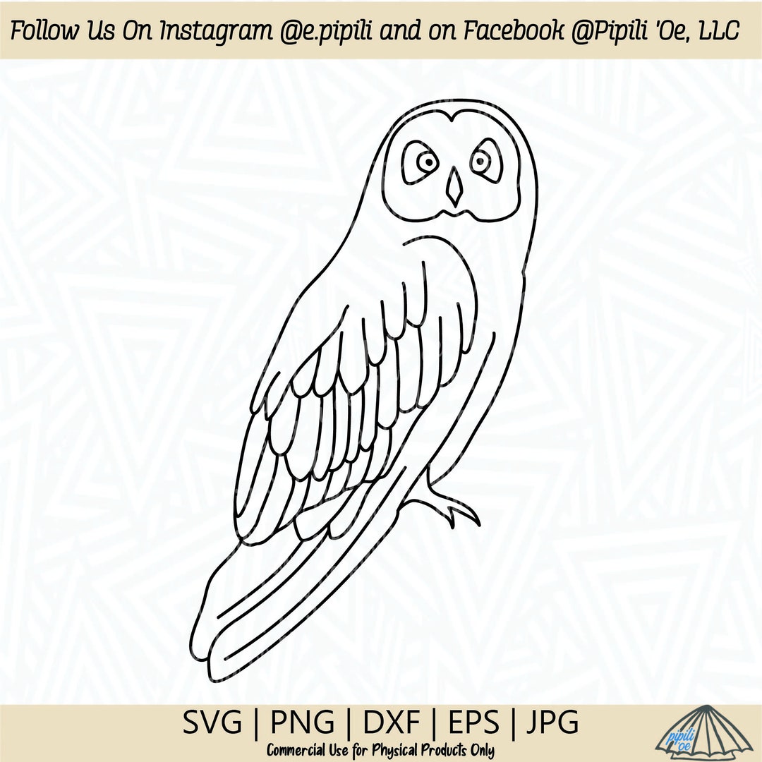 Pueo - Owl SVG - Owl SVG - Owl Drawing SVG - Pueo Svg - Hawaii Svg ...