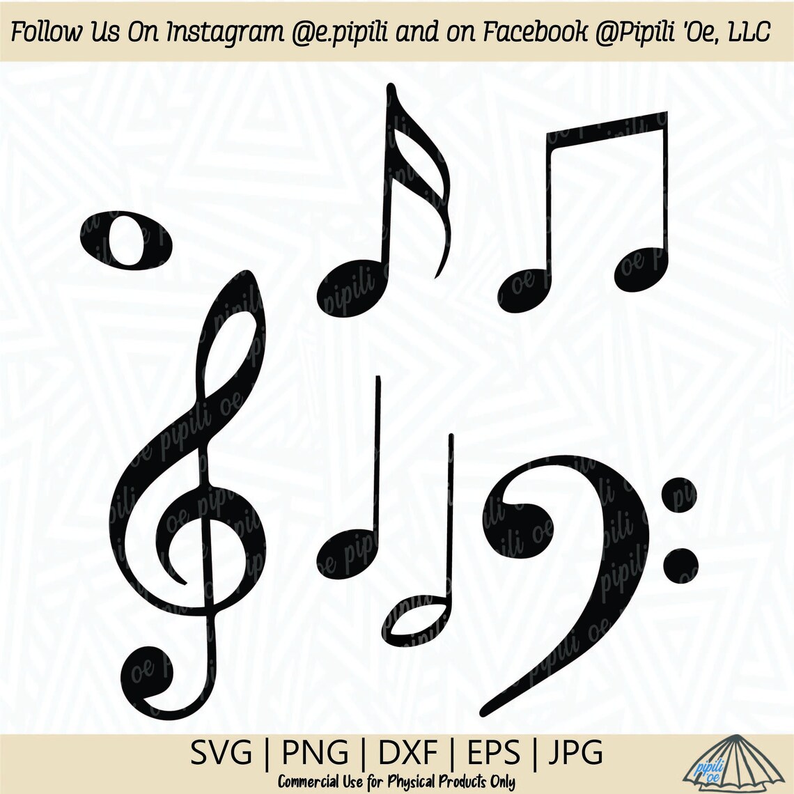 Musical Notes SVG Music Notes SVG Music Notes Clip Art | Etsy