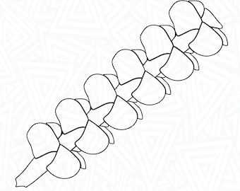 Lei Outline Svg | Etsy Canada