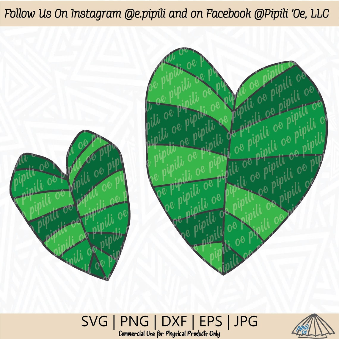 Colorful Kalo Leaf SVG - Kalo Leaf SVG - Taro Leaf SVG - Digital ...
