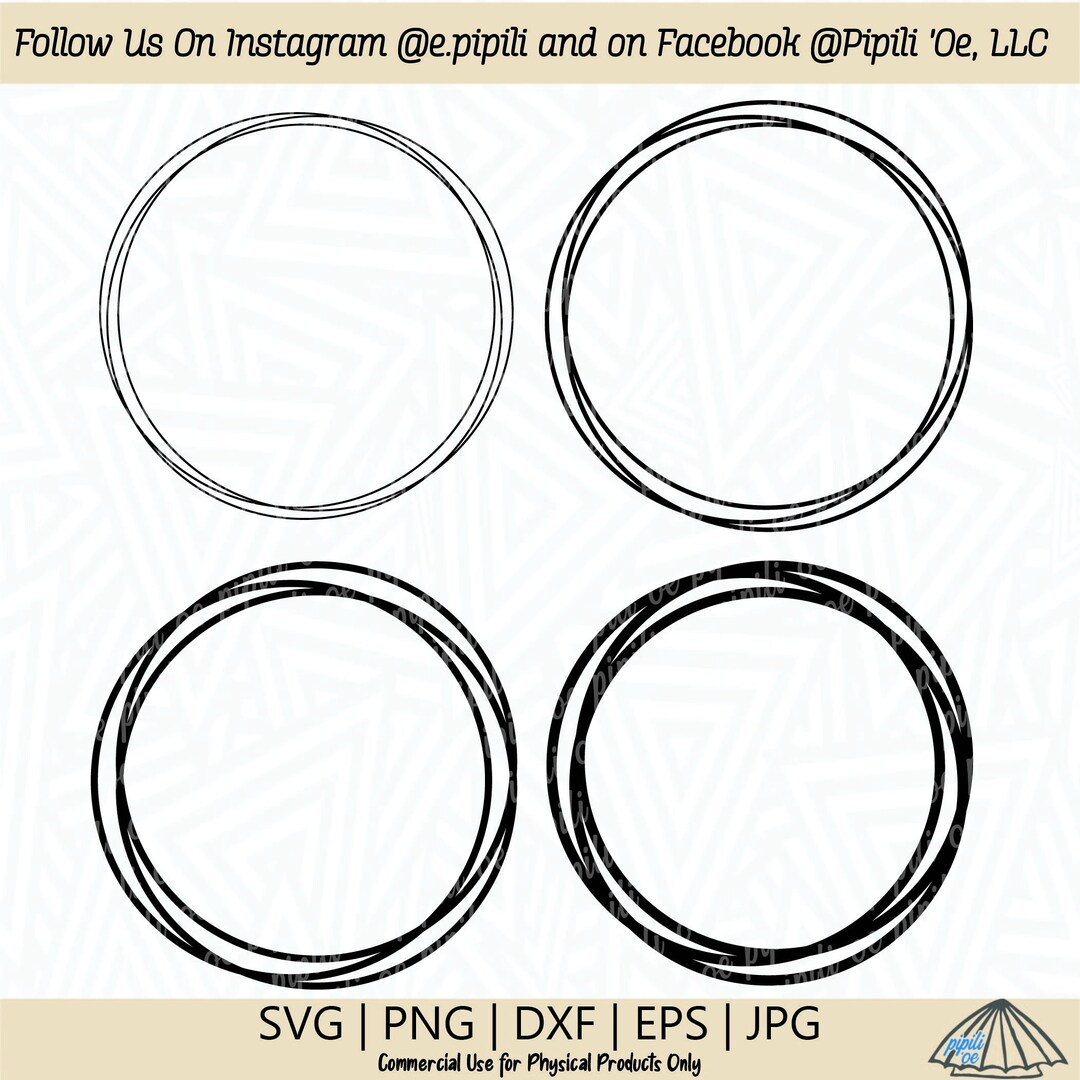 Layered Circle Frame Different Thickness SVG - Circle Frame SVG - Thick ...