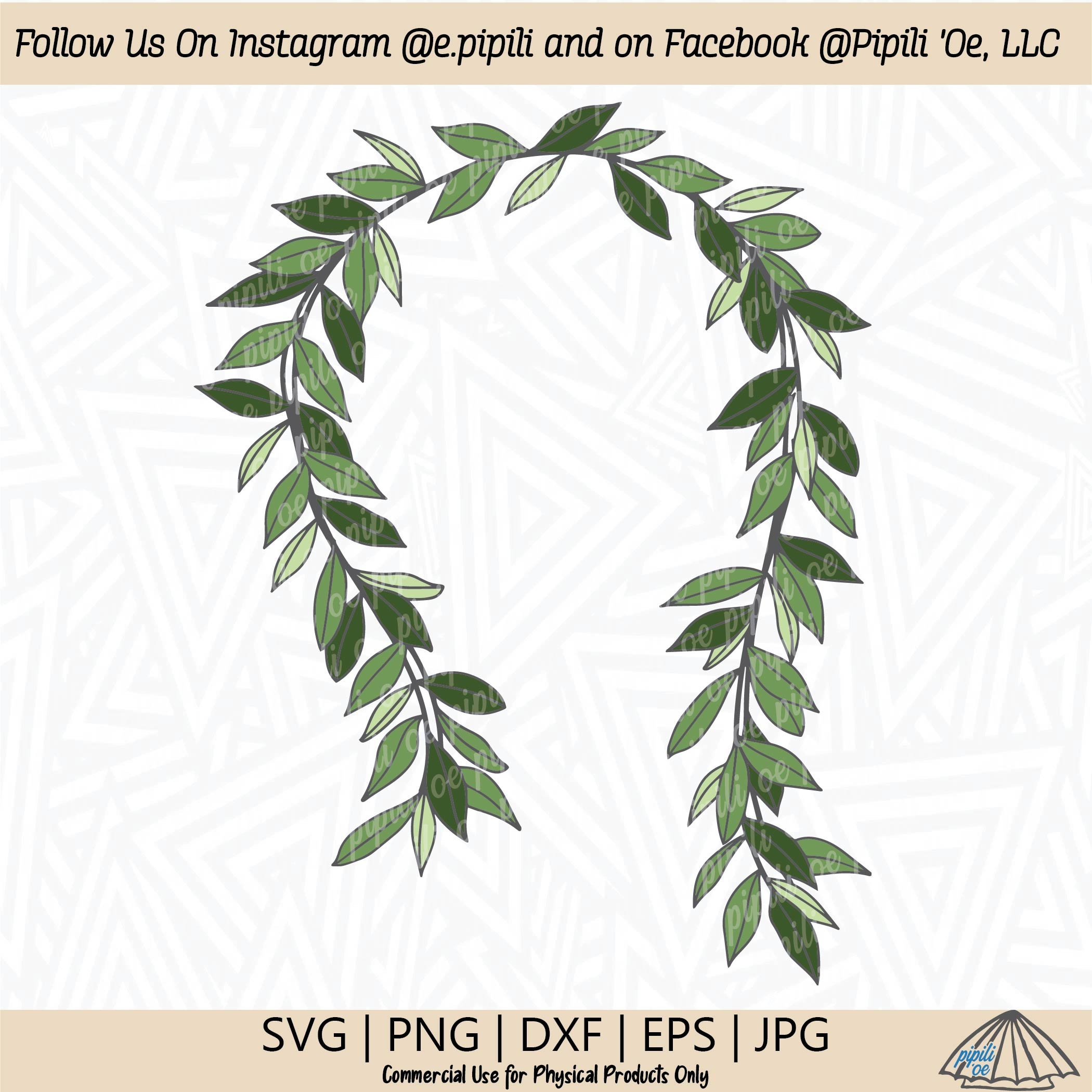 Full Maile Lei SVG Maile SVG Maile Lei SVG Hawaii | Etsy