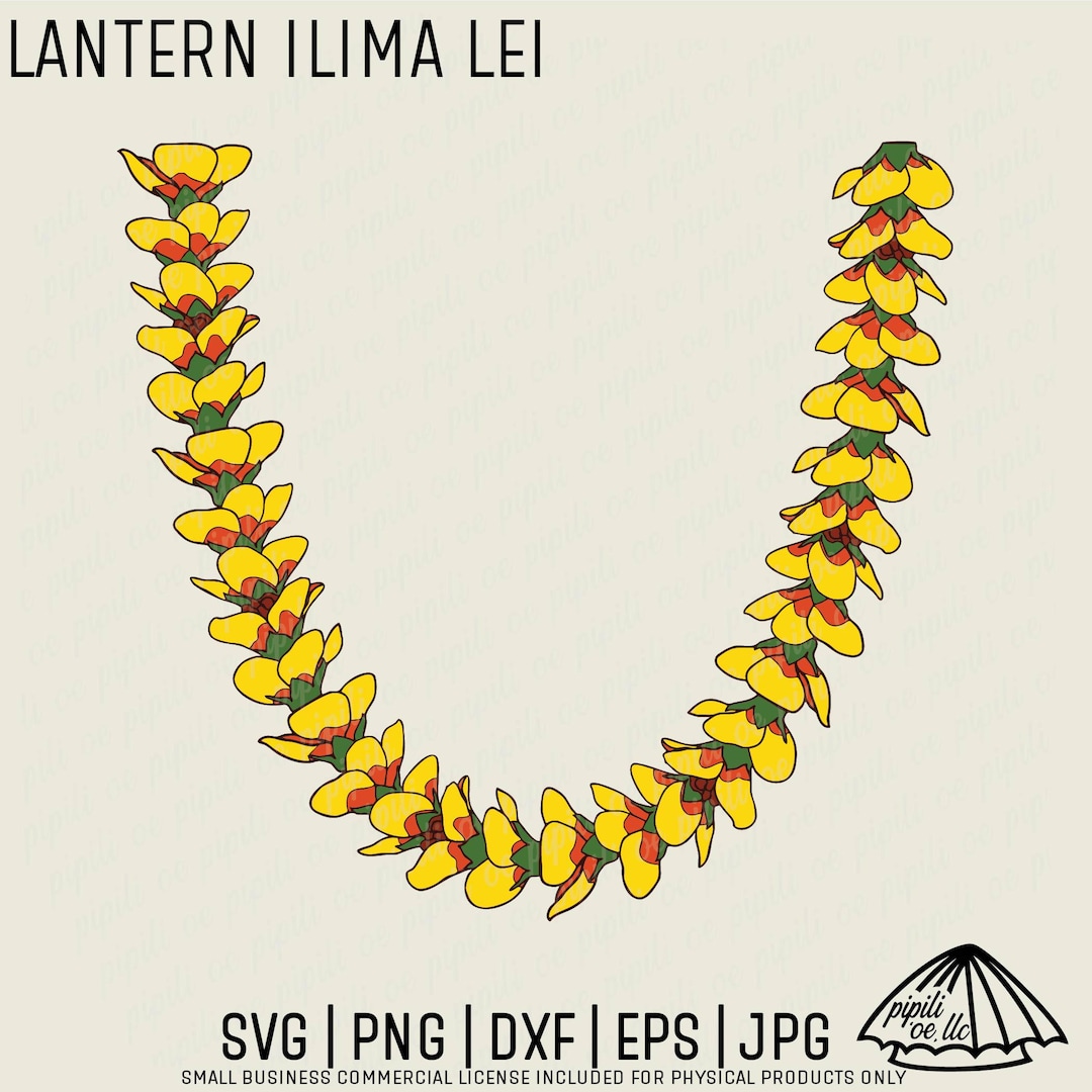 Lantern Ilima Lei SVG - Ilima Half Lei SVG - Laser Engraving - Lei SVG ...