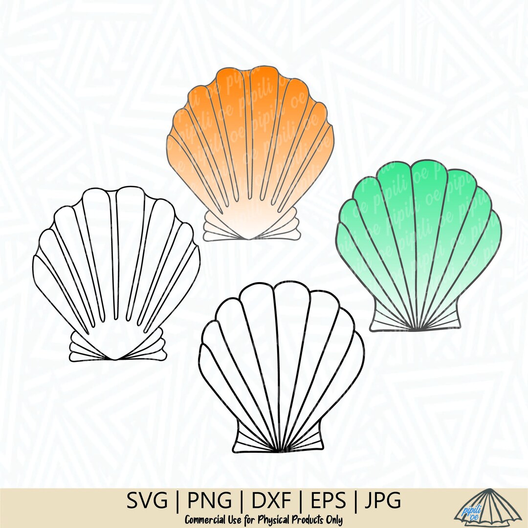 Sunrise Shell SVG - Moonrise Shell SVG - Shell SVG - Shell Cut File ...