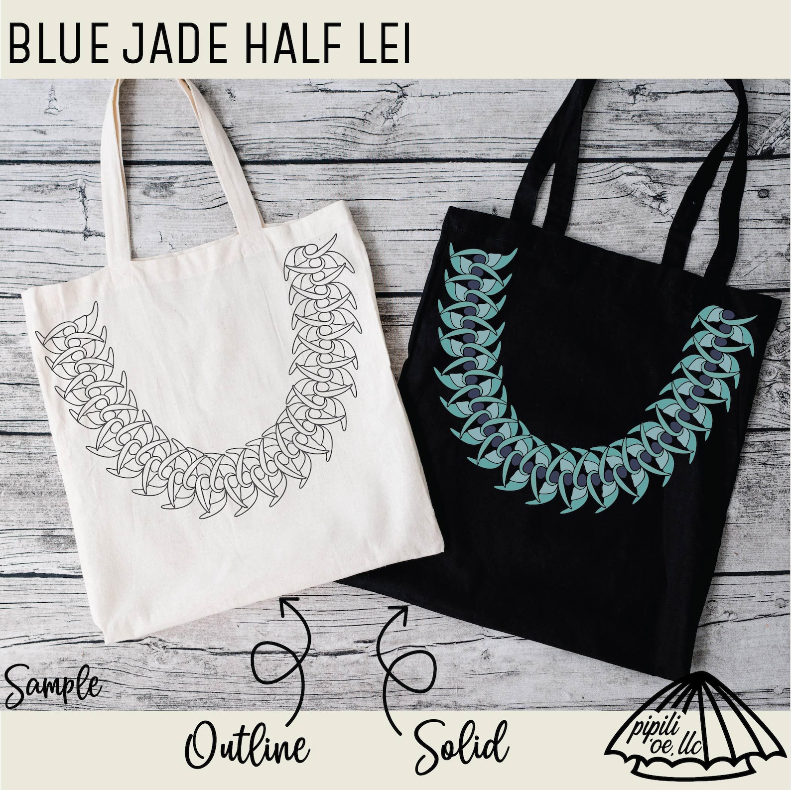 Blue Jade Half Lei SVG - Blue Jade Flower Lei PNG - Hawaiian Lei Svg ...