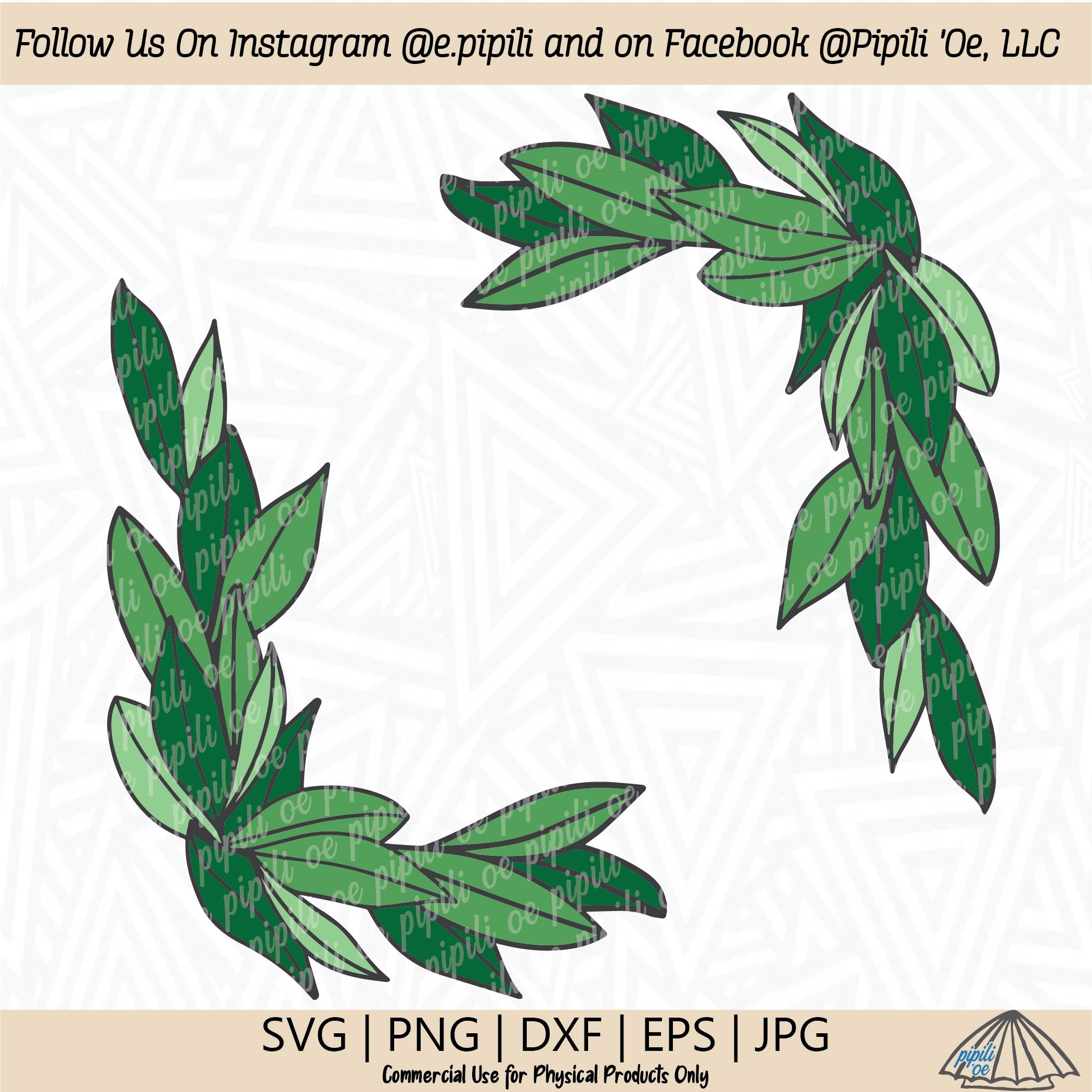 Maile Corners SVG Maile SVG Maile Lei SVG Hawaii Wedding - Etsy