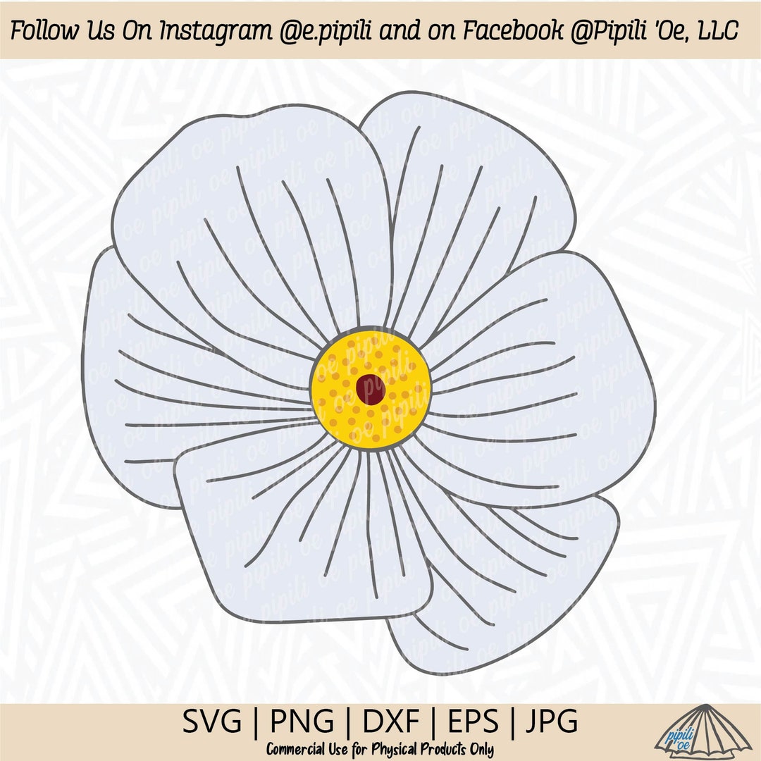 Pua Kala Flower SVG - Flower SVG - Hawaiian Poppy SVG - Digital ...