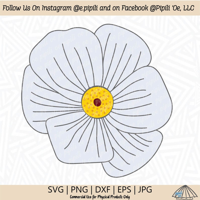 Pua Kala Flower SVG Flower SVG Hawaiian Poppy SVG - Etsy