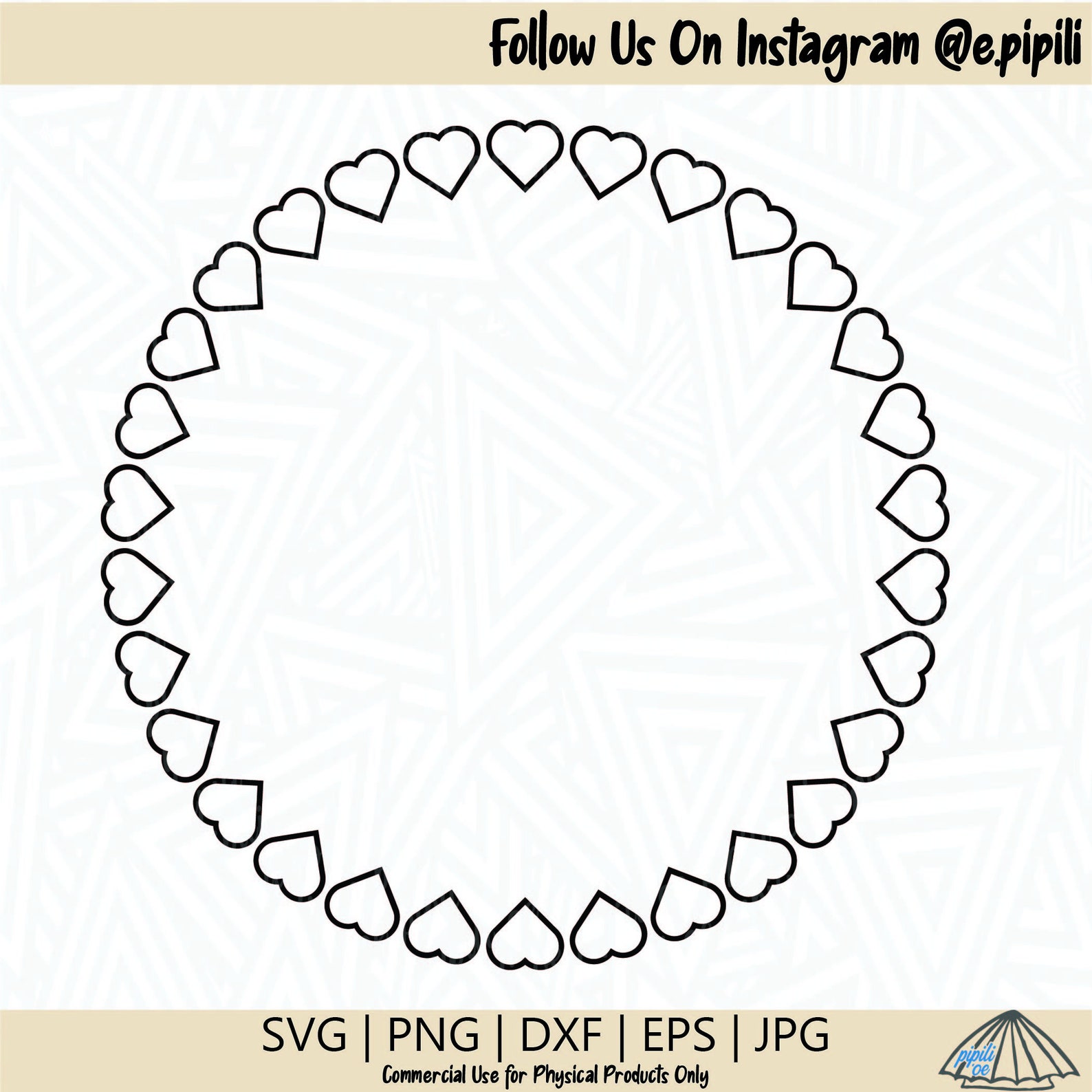 Frame of Hearts SVG Heart SVG Open Heart SVG Frame Svg - Etsy