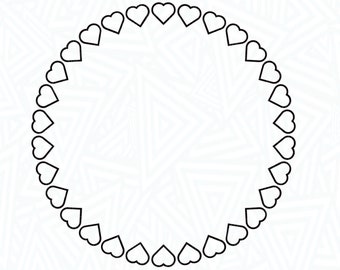 Open Heart Svg, Heart Frame Svg, Outline, Png, Pdf - Etsy Canada