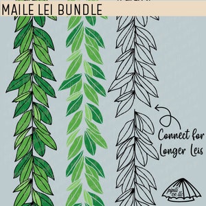 Maile Lei Bundle SVG - Hawaii SVG Designs - Laser Engraving - Hawaiian ...