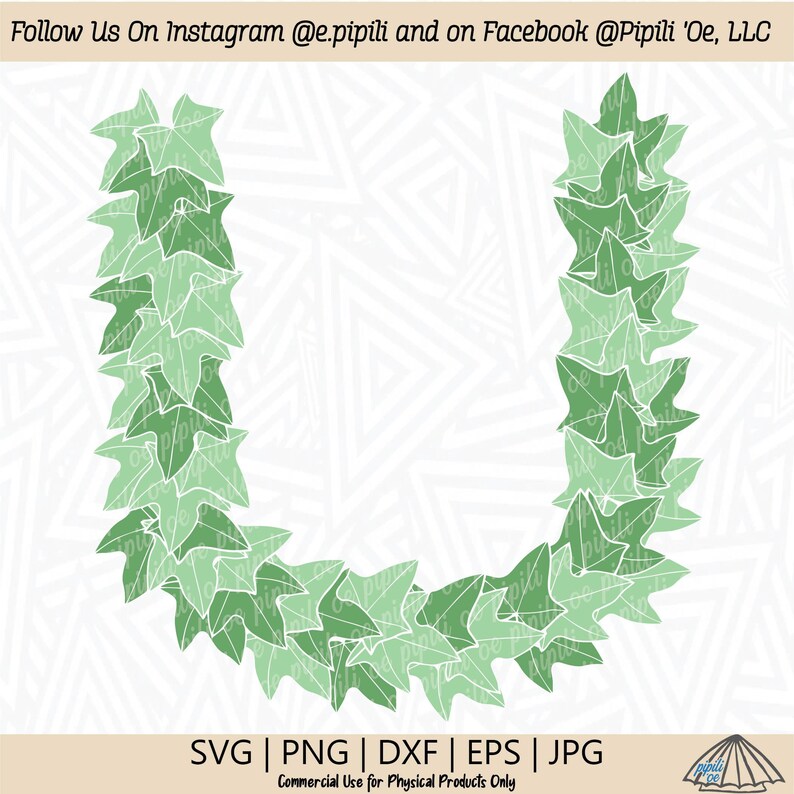 Kukui Leaf Lei SVG - Leaf SVG - Hawaii Lei SVG - Digital Download ...