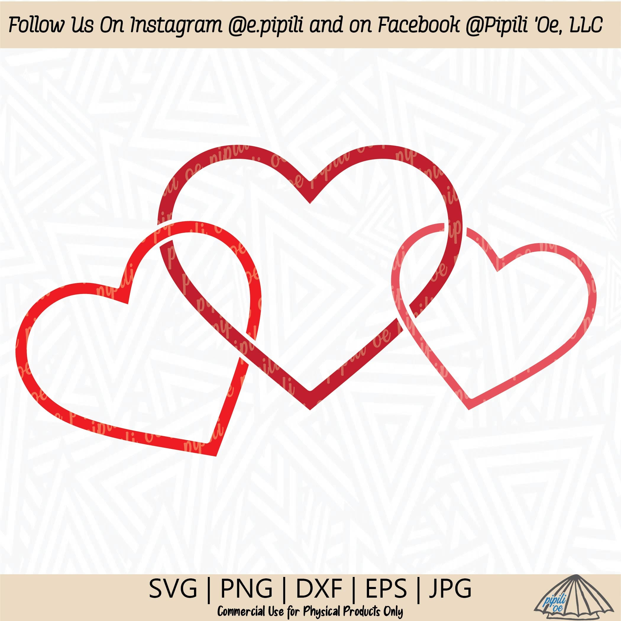 Interlinked Hearts SVG - Herz SVG - Herz Form SVG - Digital Download ...
