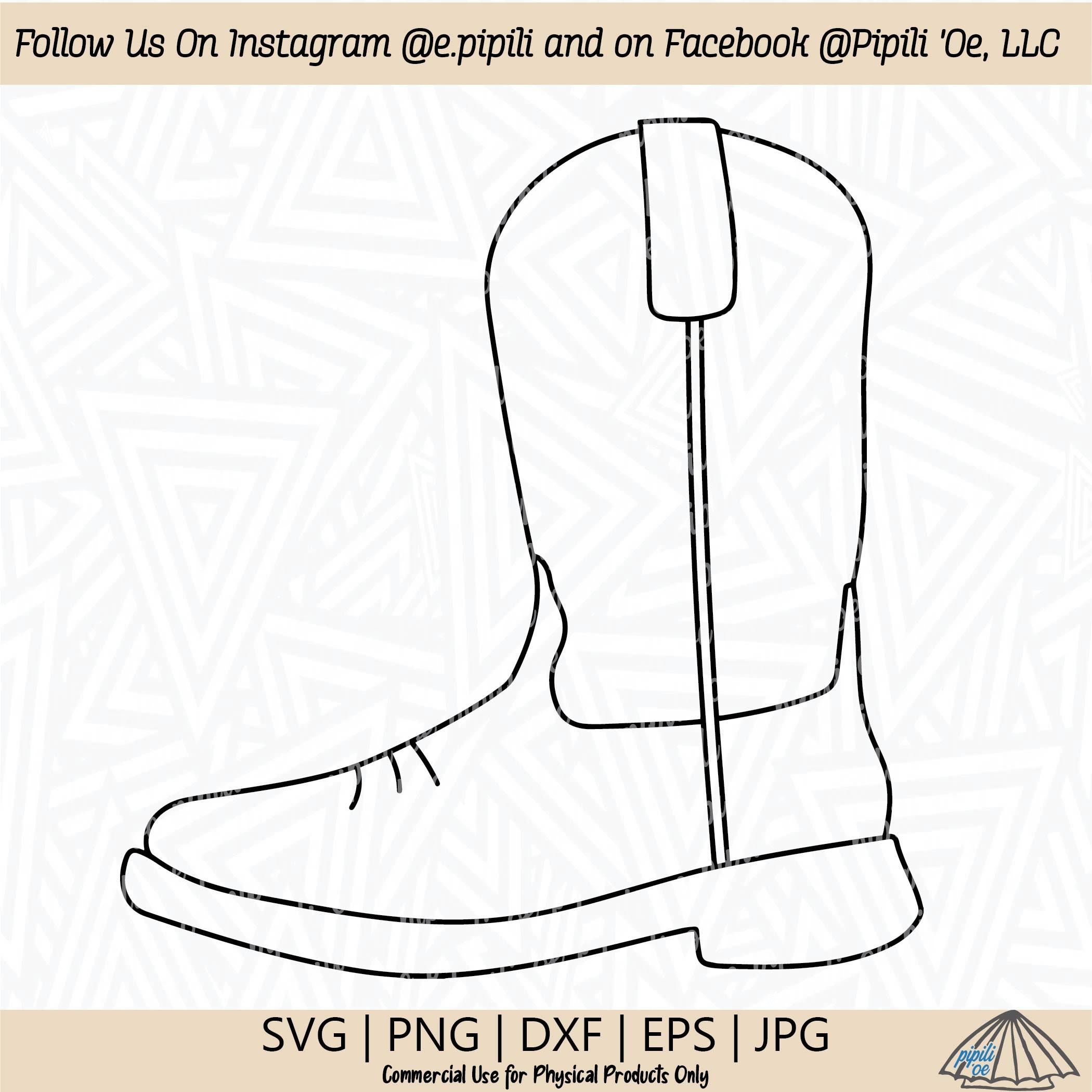 Cowboy Boot SVG - Boot SVG - Working Boot SVG - Digital Download - Boot ...