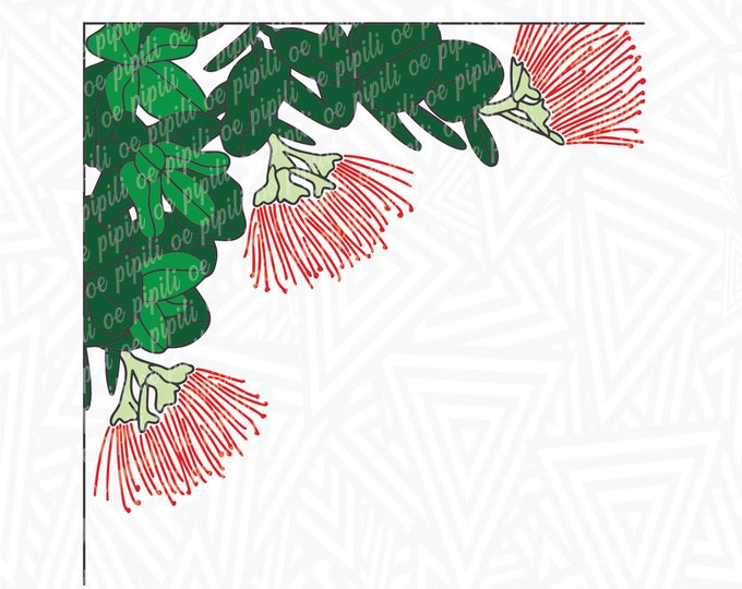 Ohia Lehua Flower Digital Print Watercolor Style PNG PDF Hawaiian ...