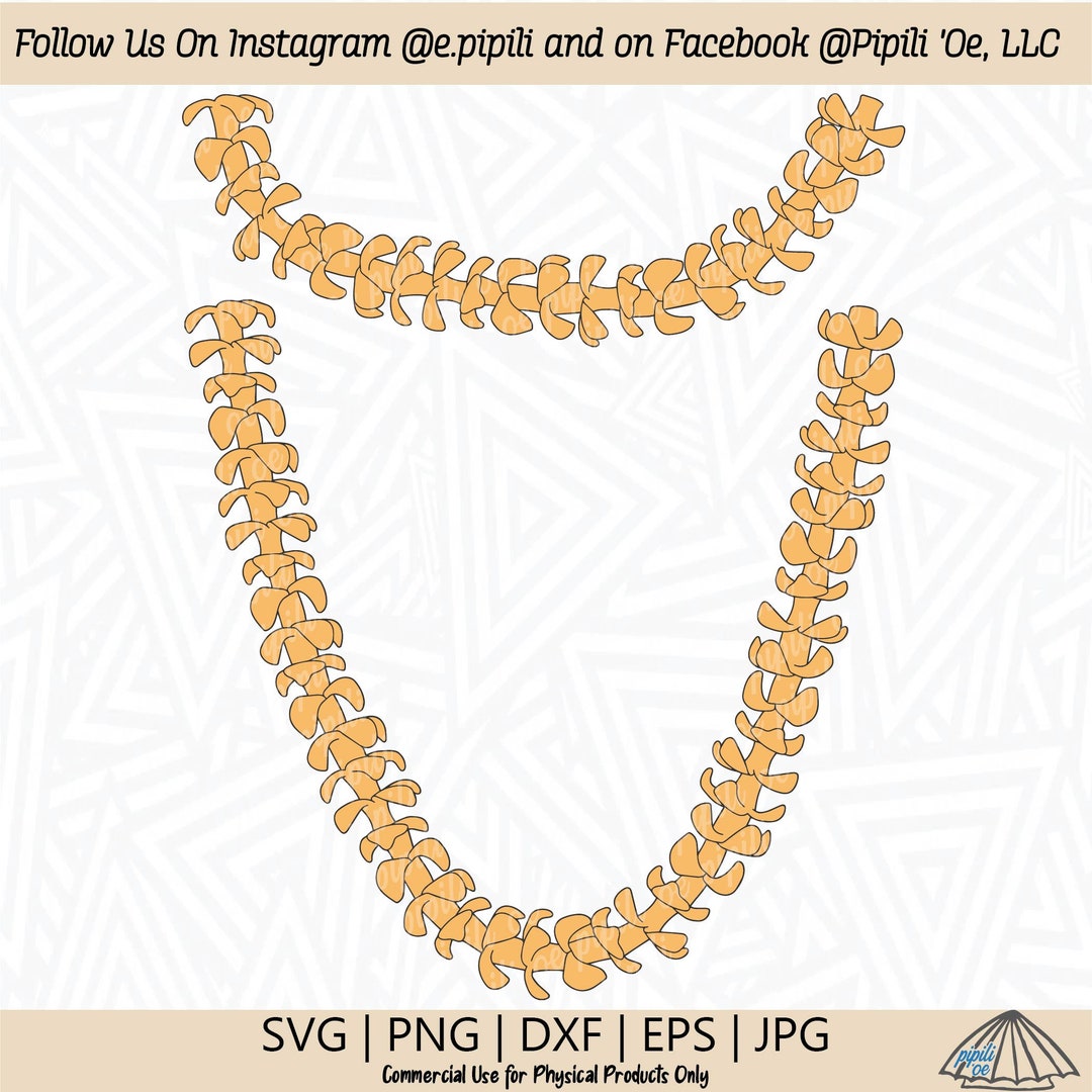 Puakenikeni Lei Front and Back SVG Puakenikeni Lei SVG Puakenikeni ...