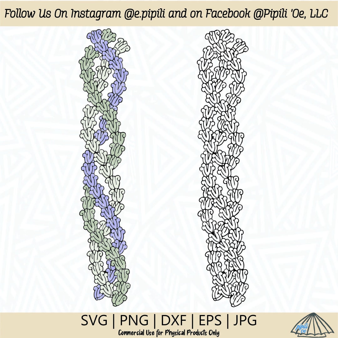 Crown Flower Lei Section SVG - Flower SVG - Hawaii Flower SVG - Digital ...