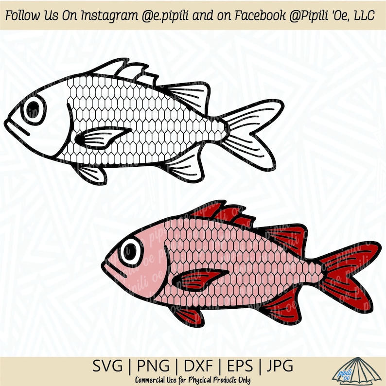 Menpachi Soldier Fish SVG Menpachi Clip Art Hawaii Reef | Etsy